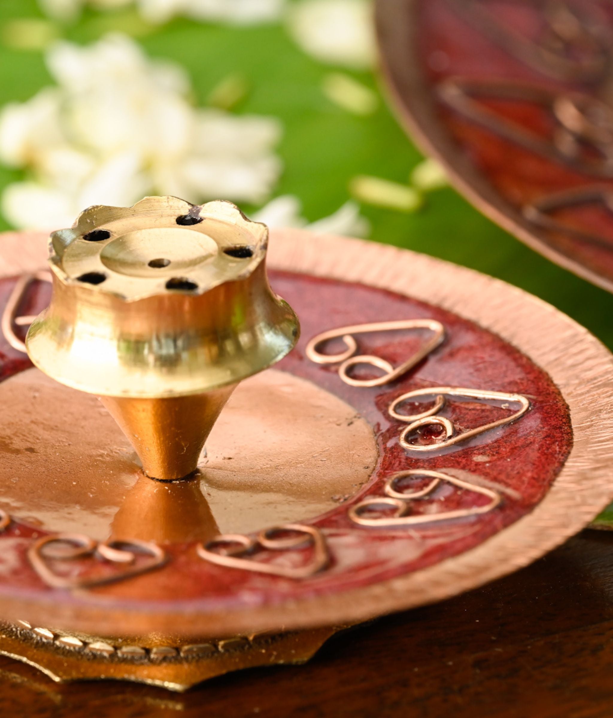 Ekibeki Handcrafted lamps Archana Diya & Agarbatti Stand Combo – ekibeki